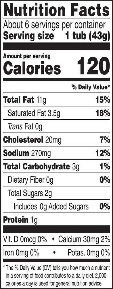 Marzetti Veggie Dip Singles, Ranch, Snack Size-Nutrition-Facts