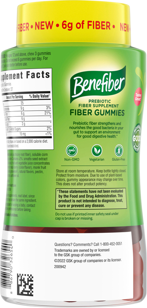 benefiber label