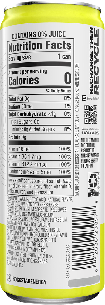 Rockstar Energy Drink Ingredients