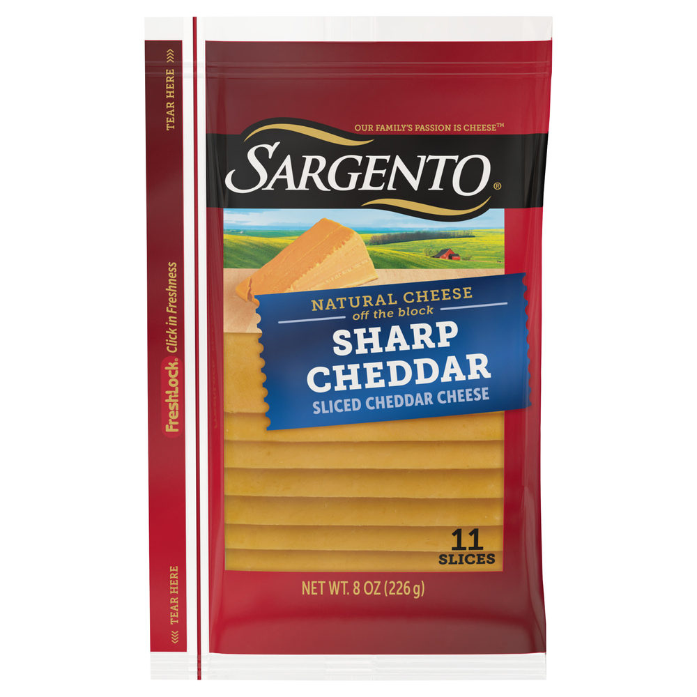 Sargento Cheese Sliced, Sharp Cheddar-Main