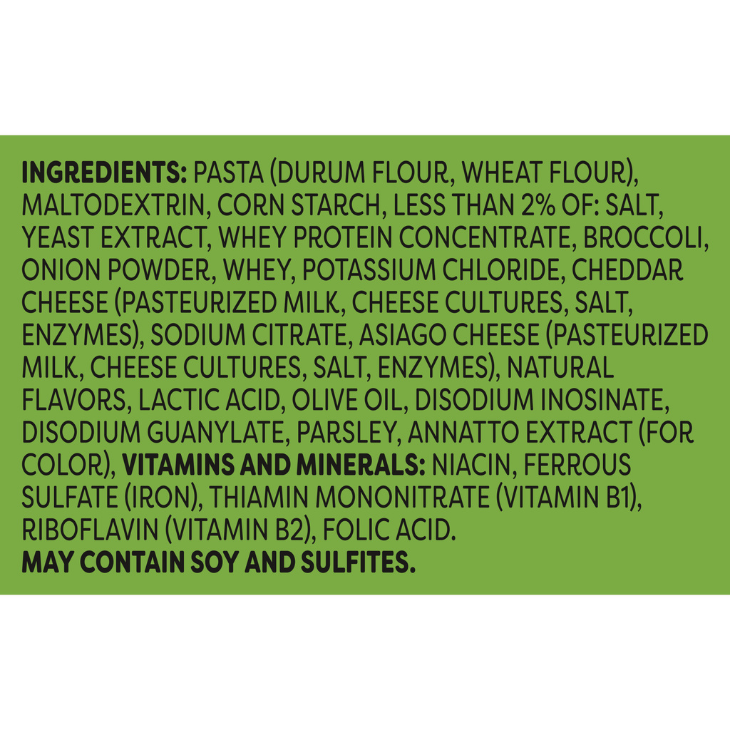 Knorr Pasta Sides Pasta, Cheddar Broccoli-Ingredients