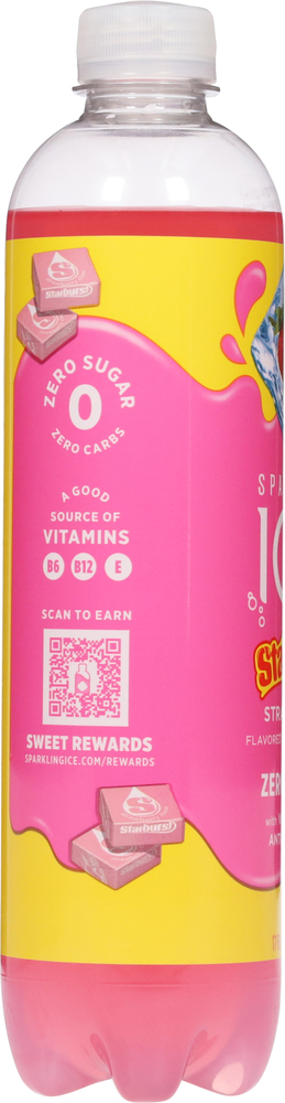 Sparkling Ice Starburst Sparkling Water, Zero Sugar, Strawberry Flavored-Planogram-Left