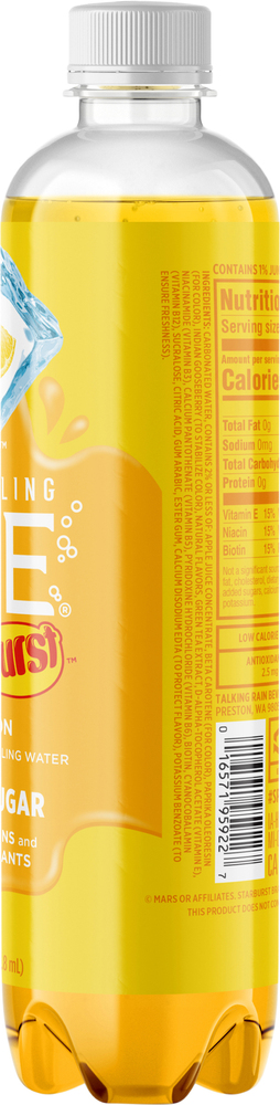 Sparkling Ice Starburst Sparkling Water, Lemon Flavored, Zero Sugar-Planogram-Right