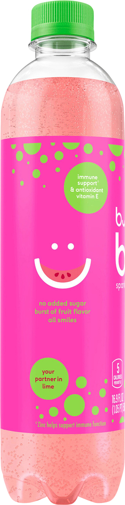 Bubly Burst Water Beverage, Watermelon Lime, Sparkling-Planogram-Left
