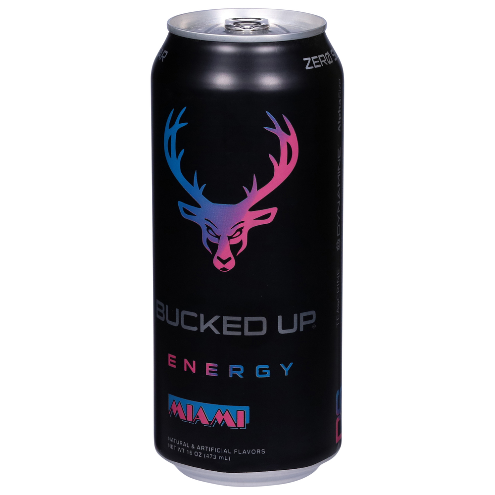 Bucked Up Energy Drink, Miami-Front-Right-Elevated