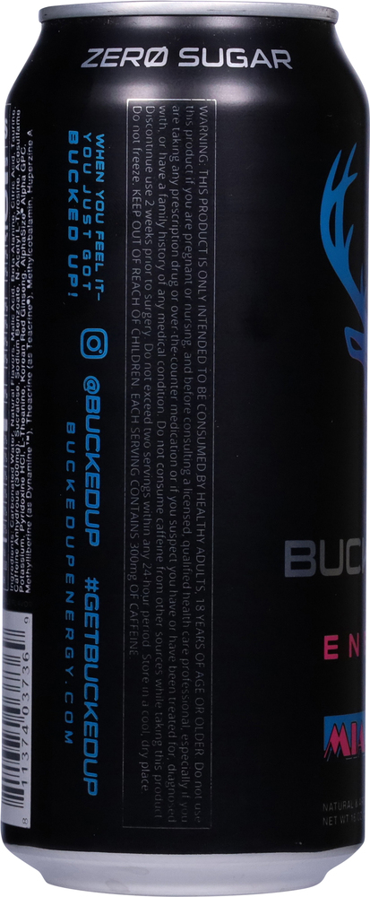Bucked Up Energy Drink, Miami-Planogram-Left