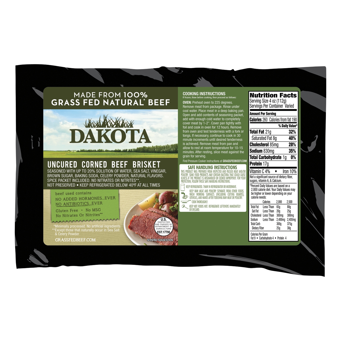 Dakota Grass-Fed Antibiotic Free Corned Beef Brisket-Main