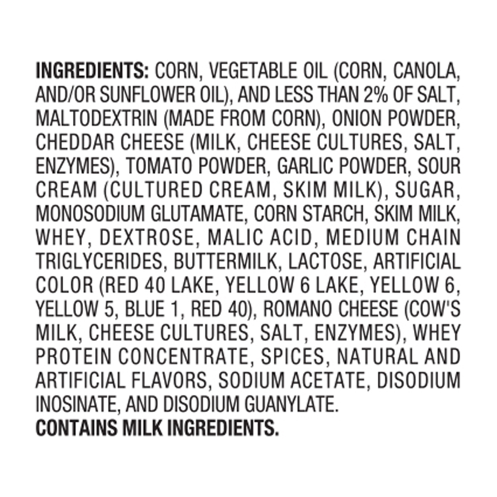 Doritos Flamin Hot Cool Ranch-Ingredients