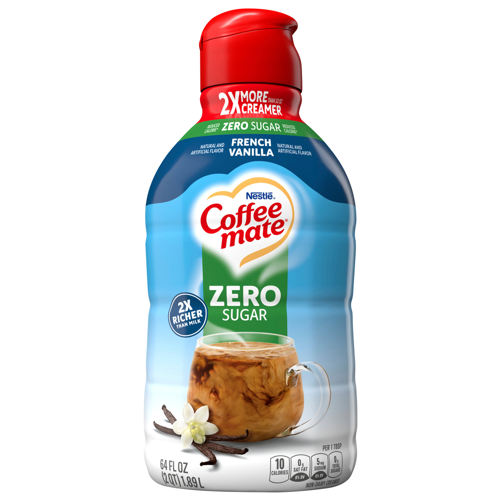 Coffee-Mate Creamer, Non Dairy, Zero Sugar, French Vanilla-Main