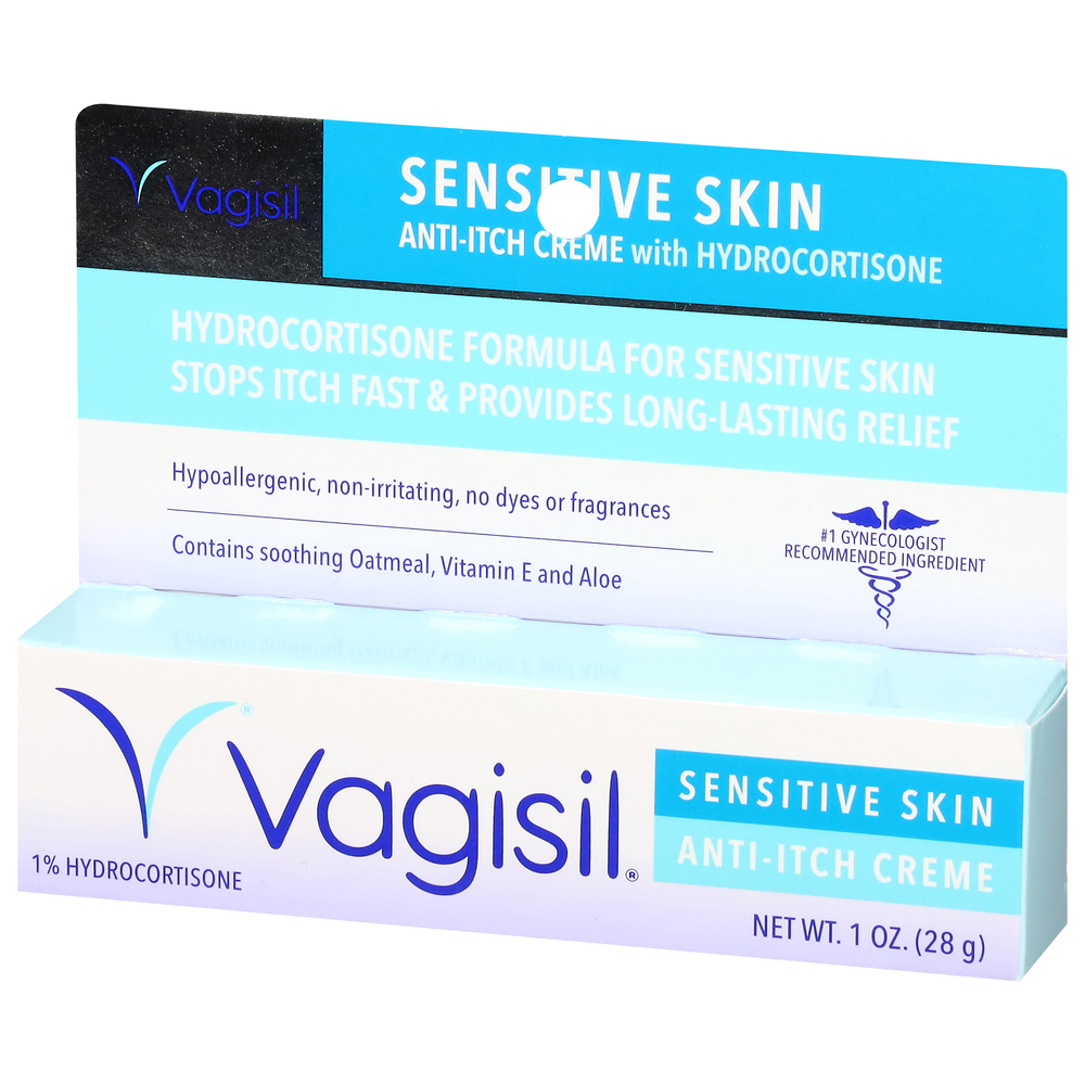 Vagisil Anti-Itch Creme, Sensitive Skin-Front-Right-Elevated
