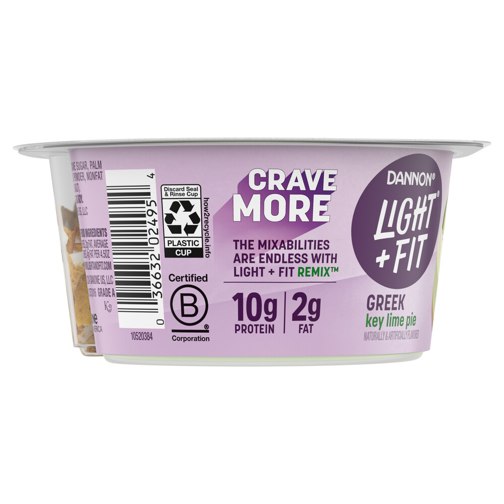 Dannon Light + Fit Remix Greek Key Lime Pie Fat Free Yogurt & Mix-Ins ...