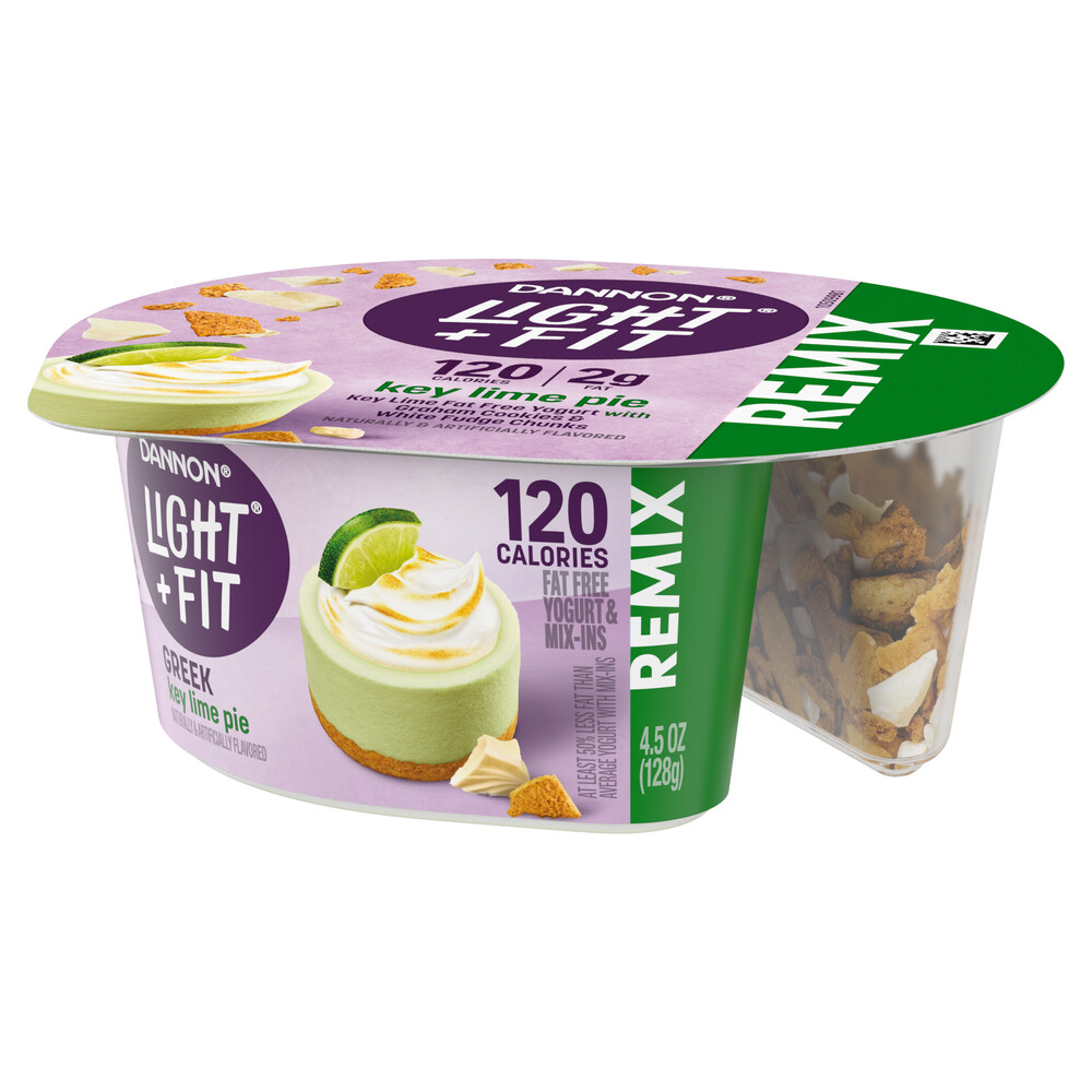 Dannon Light + Fit Yogurt & Mix-Ins, Key Lime Pie, Fat Free, Greek ...