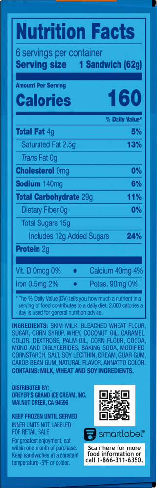 Nestle Classics Dairy Dessert Sandwiches, Vanilla, Frozen-Planogram-Right