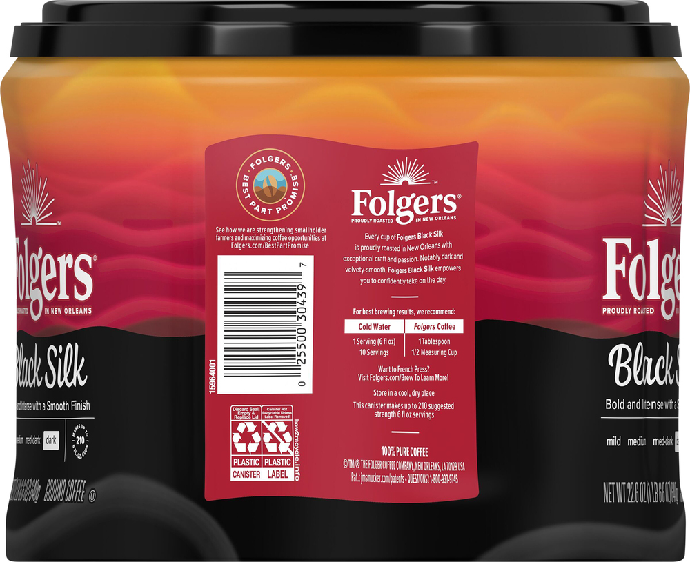 Folgers Coffee, Ground, Dark, Black Silk-Planogram-Left