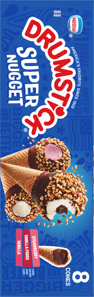 Nestle Drumstick Super Nugget Sundae Cones, Variety Pack-Planogram-Left