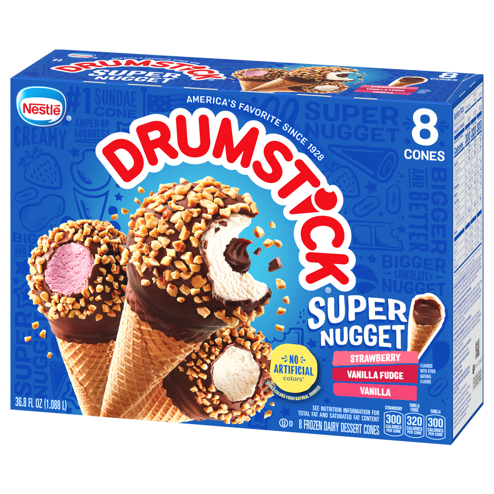 Nestle Drumstick Super Nugget Sundae Cones, Variety Pack-Front-Right ...