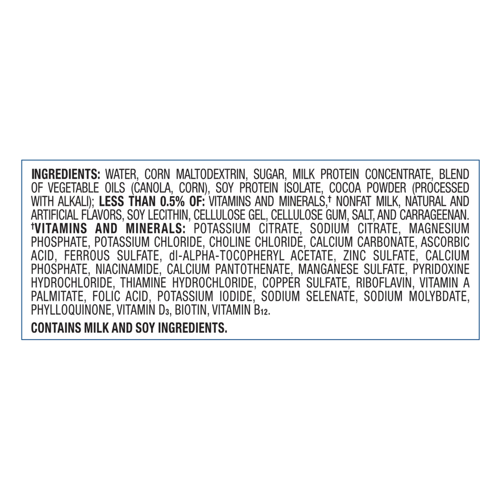 Ensure Plus Plus Ready-to-Drink Milk Chocolate Nutrition Shake-Ingredients
