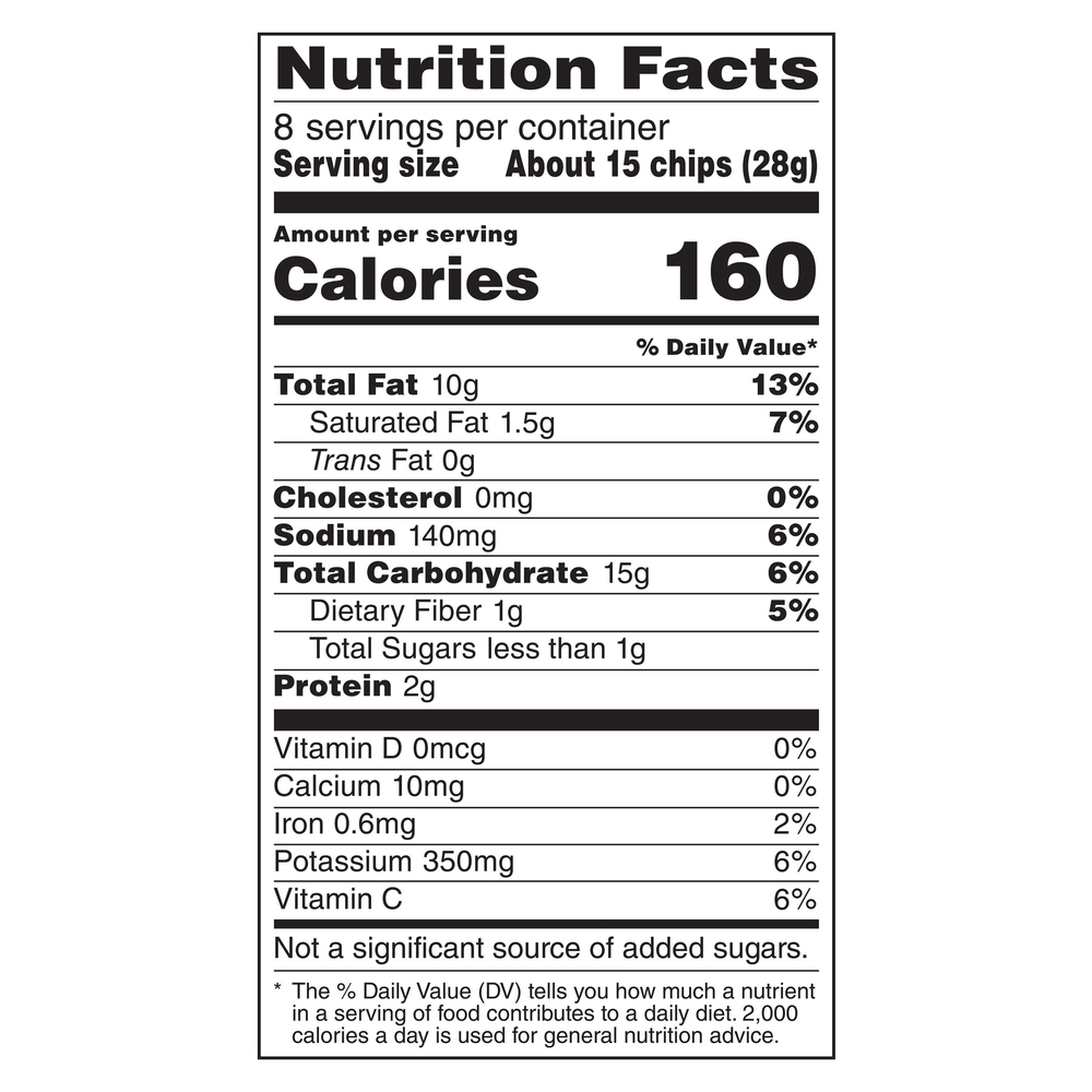 Lay's Potato Chips, Classic-Nutrition-Facts