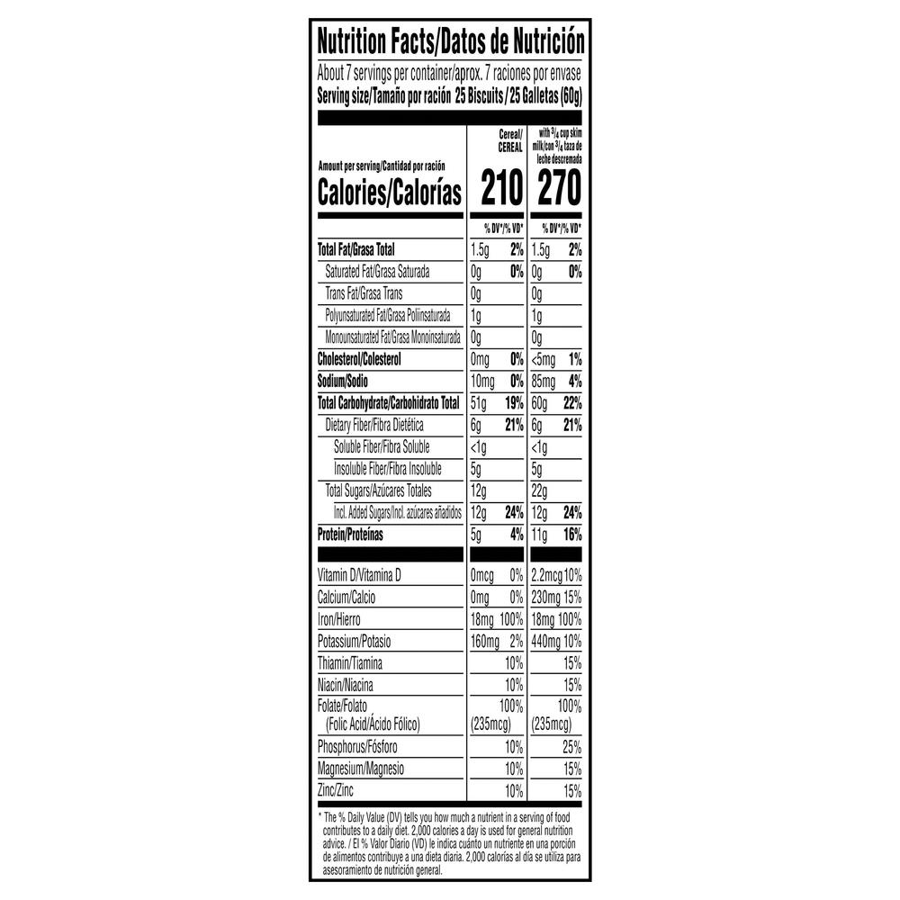Frosted Mini Wheats Ingredients Label