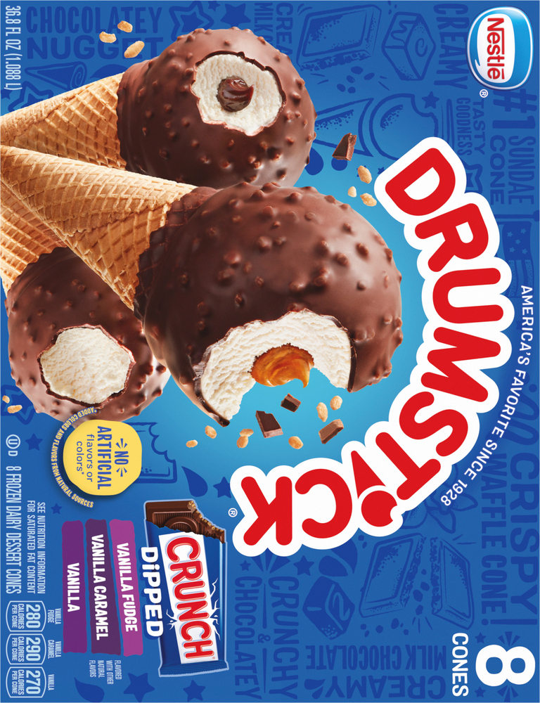 Nestle Drumstick Dessert Cones, Crunch Dipped-Planogram-Back