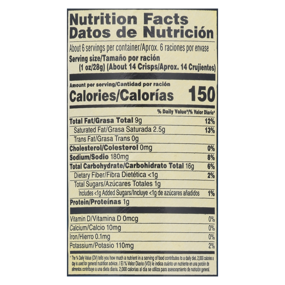 pringles fat content