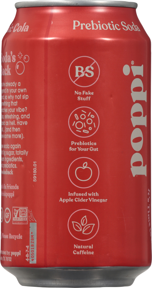 Poppi Prebiotic Soda, Classic Cola-Planogram-Left