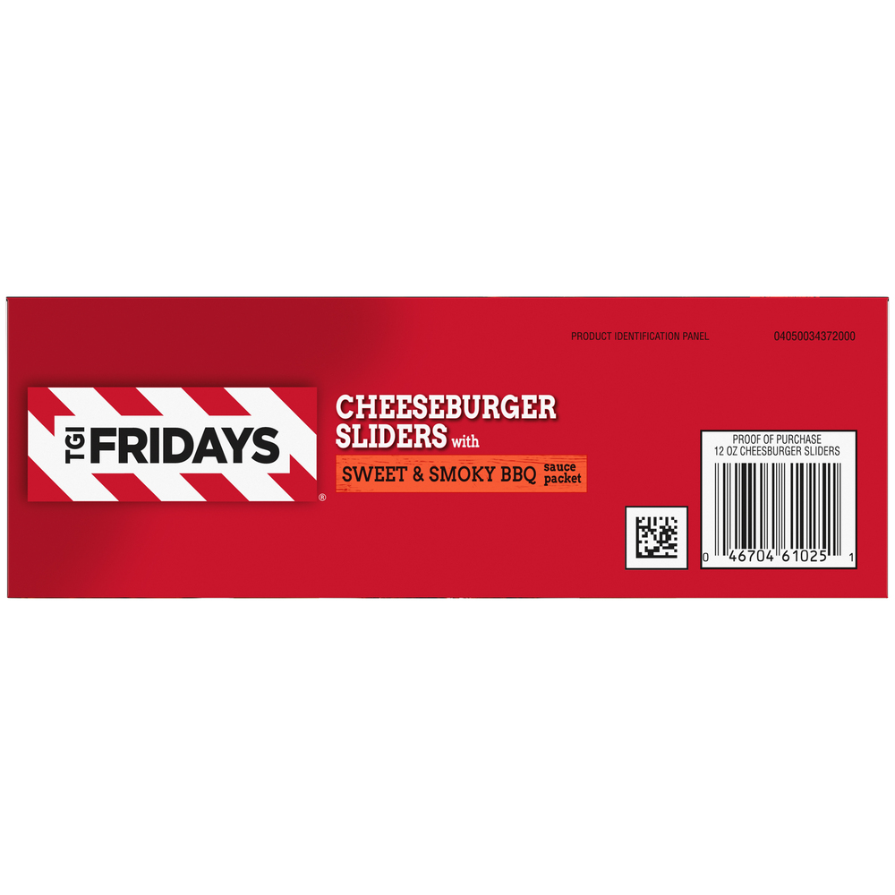TGI Fridays Cheeseburger Sliders with Sweet & Smoky BBQ Sauce-Planogram ...