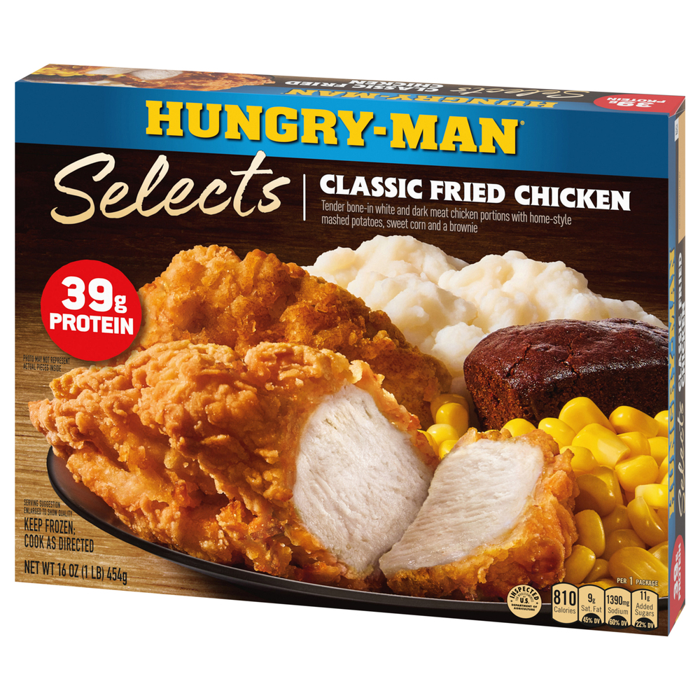 Hungry-Man Selects Fried Chicken, Classic-Front-Right-Elevated