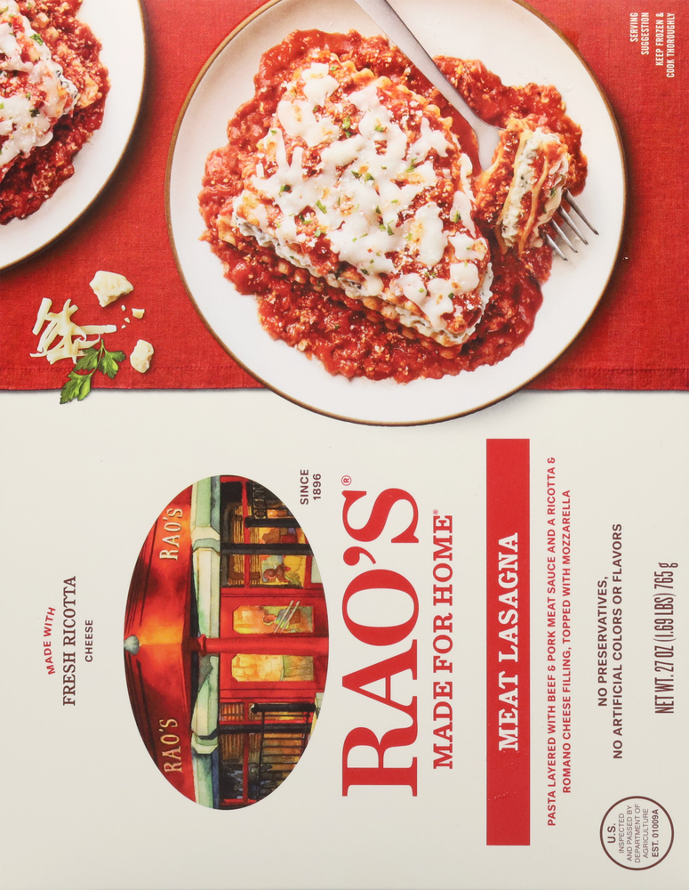 Rao's Made for Home Meat Lasagna-Planogram-Back