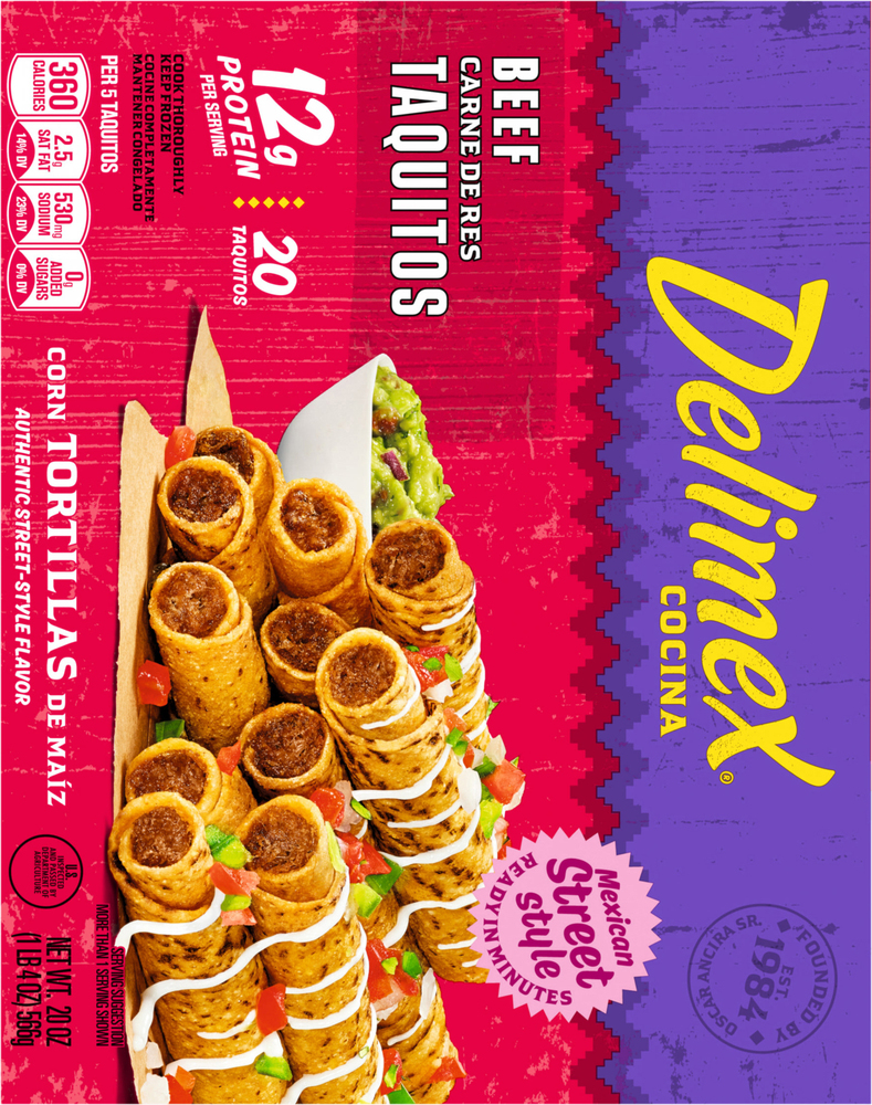 Delimex Cocina Mexican Street Style Beef Taquitos-Planogram-Back