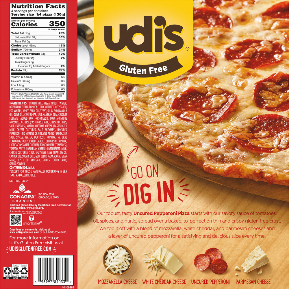 how to cook udis gluten free pizza crust
