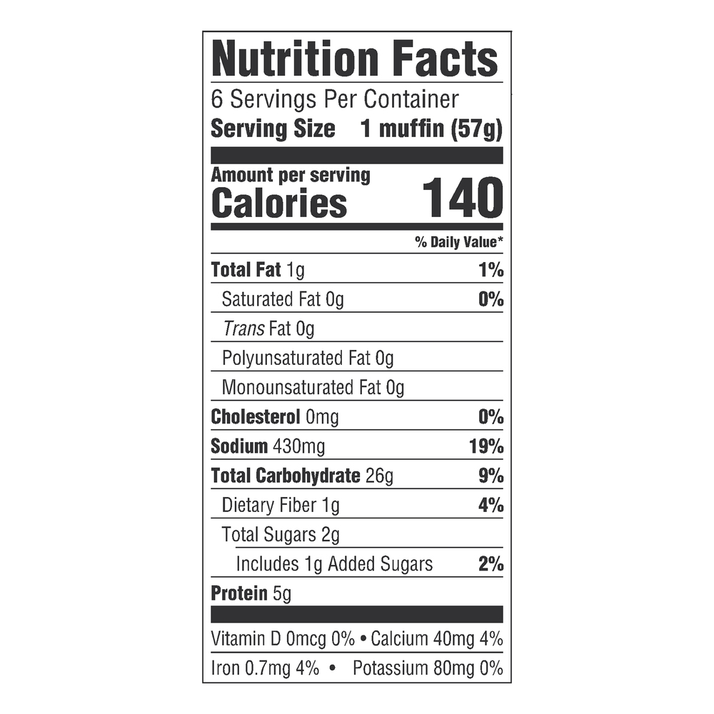 Bays English Muffins, Sourdough-Nutrition-Facts
