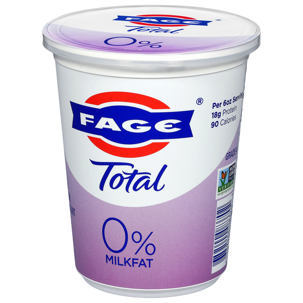 Fage Total 0%, Plain Greek Yogurt-Front-Right-Elevated