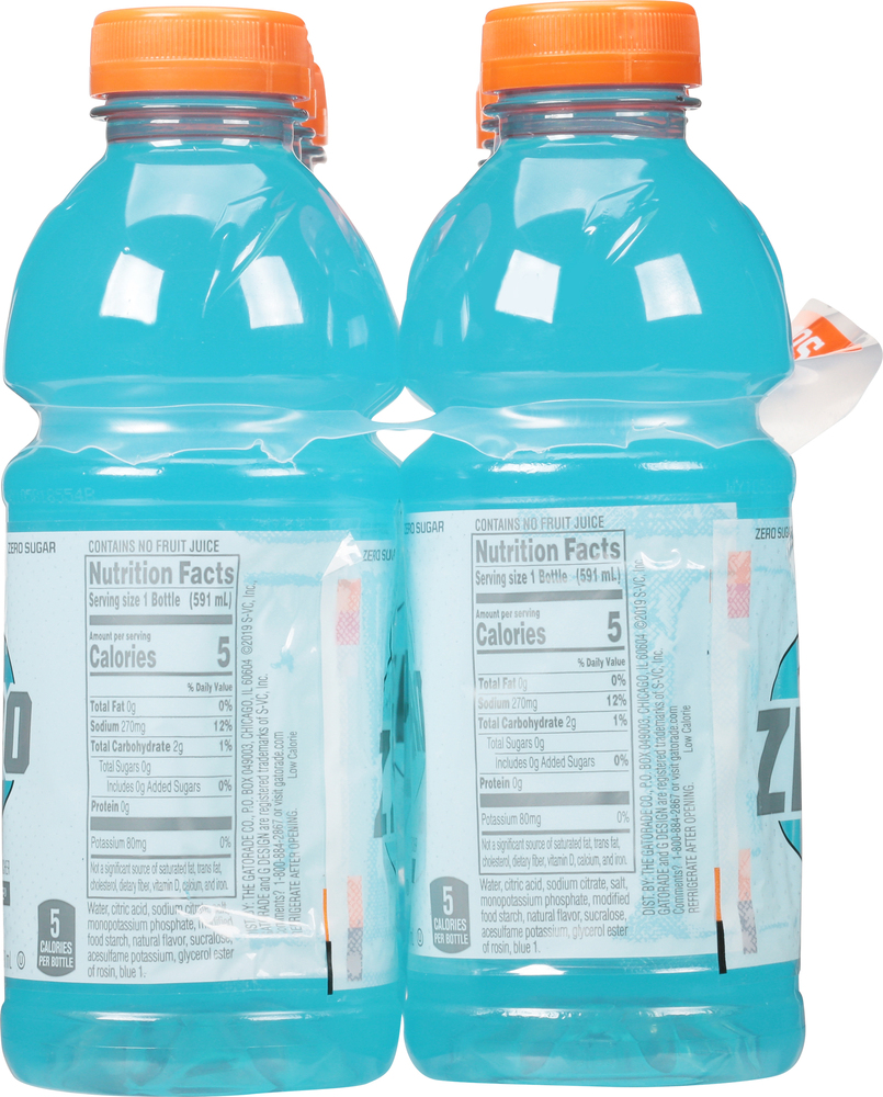 Gatorade Zero Thirst Quencher, Zero Sugar, Glacier Freeze-Planogram-Right