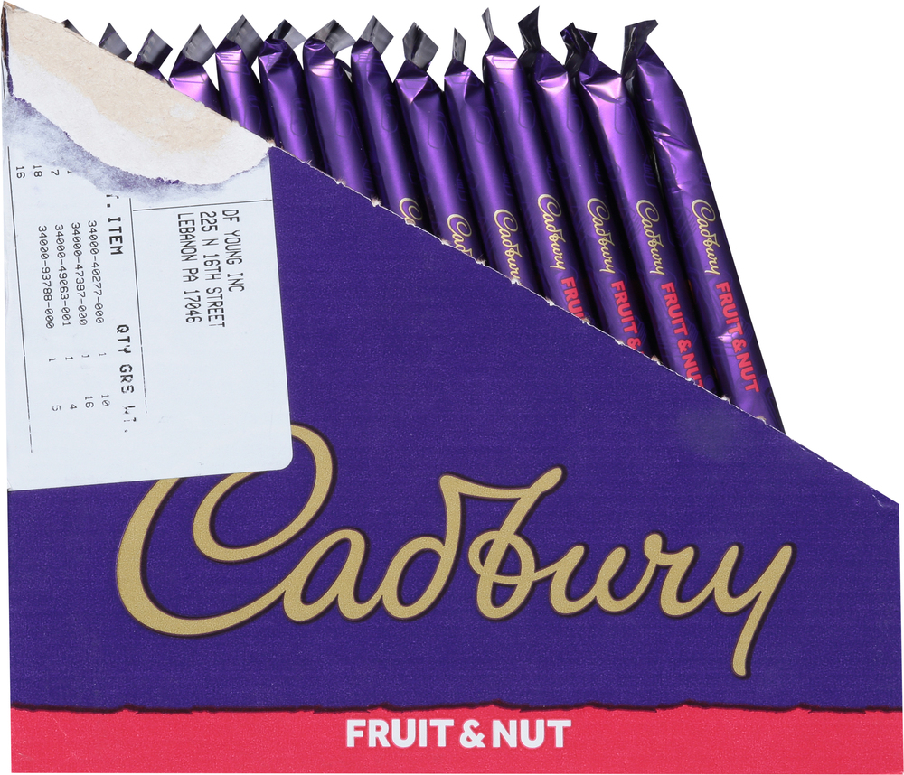 Cadbury Dairy Milk Milk Chocolate, Fruit & Nut-Planogram-Left