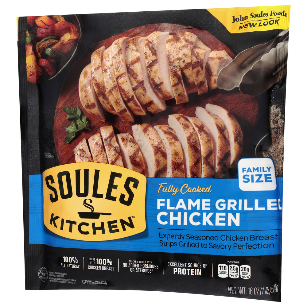 John Soules Foods Chicken Breast Strips, Flame Grilled, Family Size ...