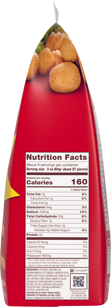 Ore-Ida Fries, Fast Food, Extra Crispy-Planogram-Right