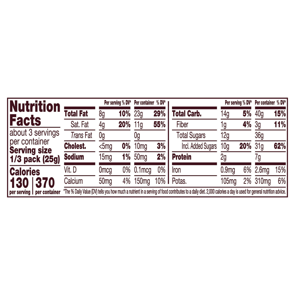 Hershey's Milk Chocolate, with Whole Almonds, King-Nutrition-Facts