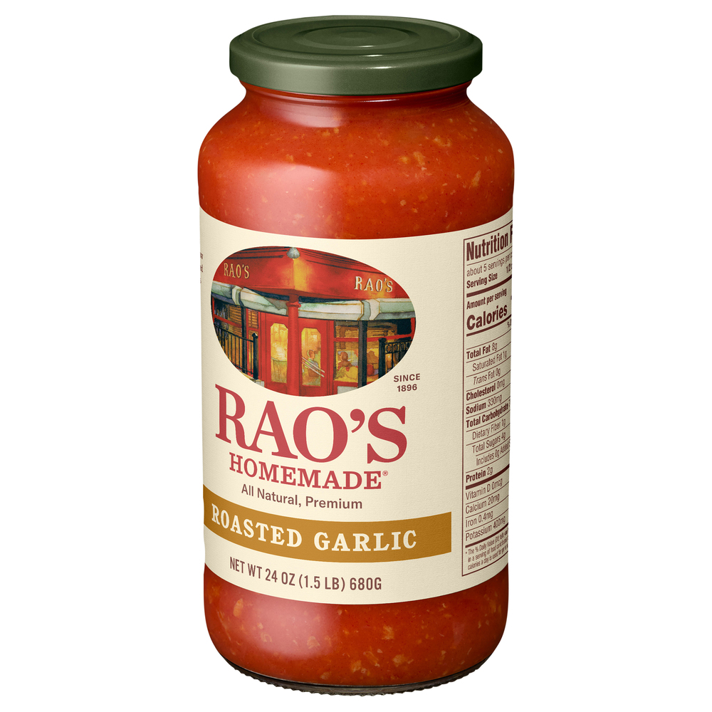 Rao's Homemade Sauce, Roasted Garlic-Front-Right-Elevated