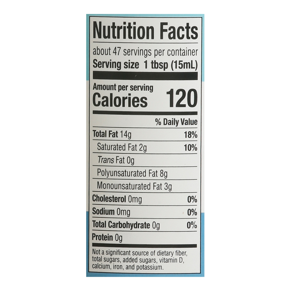 vegetable oil labelling