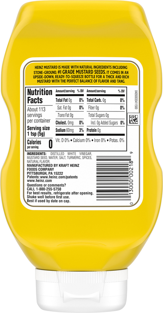 Heinz Mustard, Yellow-Planogram-Back