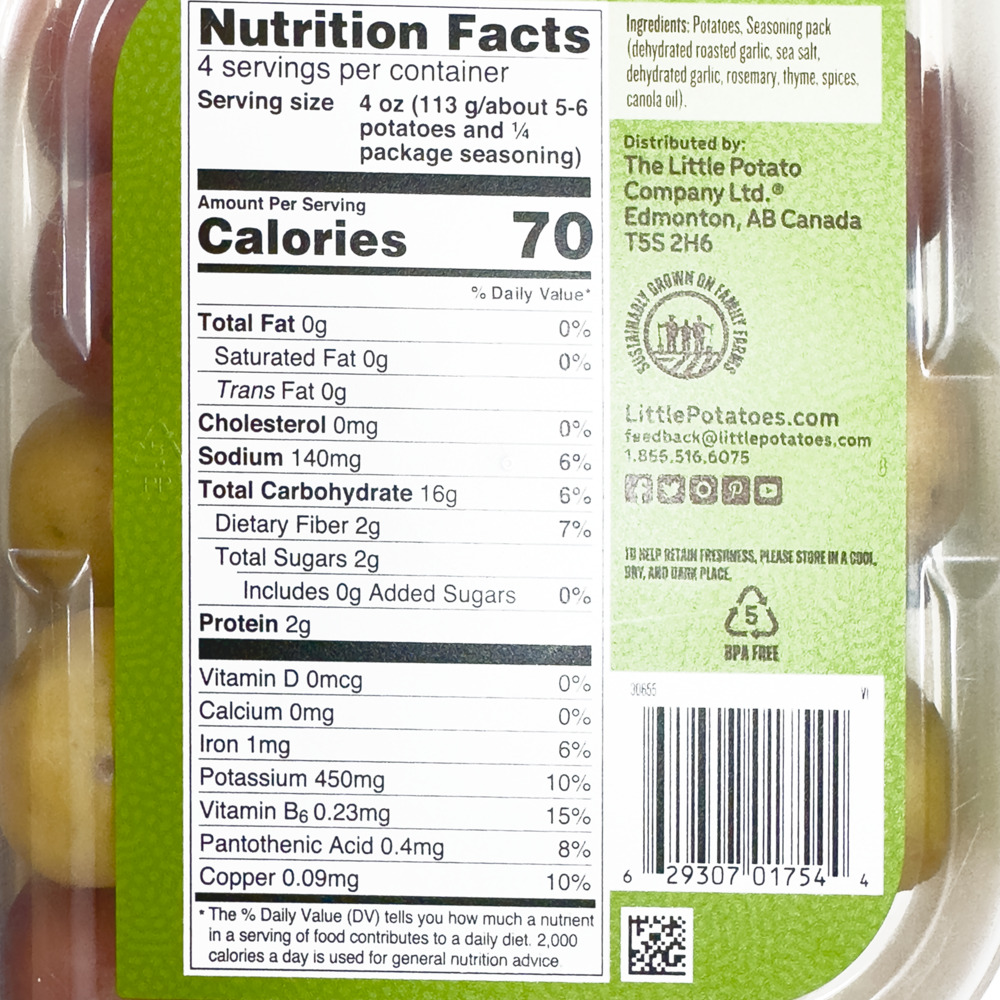 The Little Potato Company Garlic, Rosemary & Thyme Baby Potatoes ...