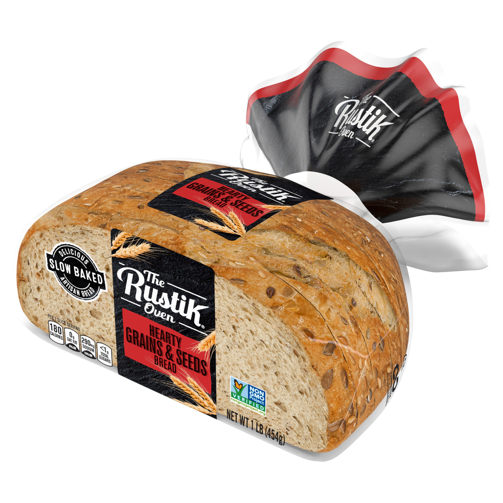 The Rustik Oven Bread, Hearty Grain & Seeds-Front-Right-Elevated