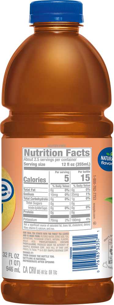 Snapple Tea, Zero Sugar, Peach-Planogram-Right