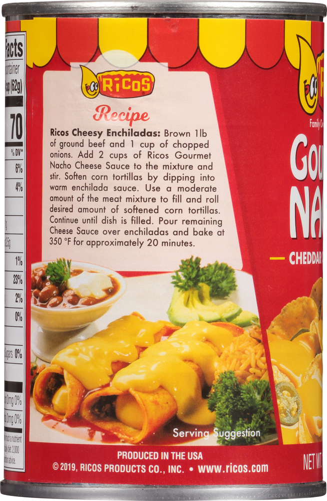 Ricos Cheese Sauce, Cheddar, Gourmet Nacho-Planogram-Left