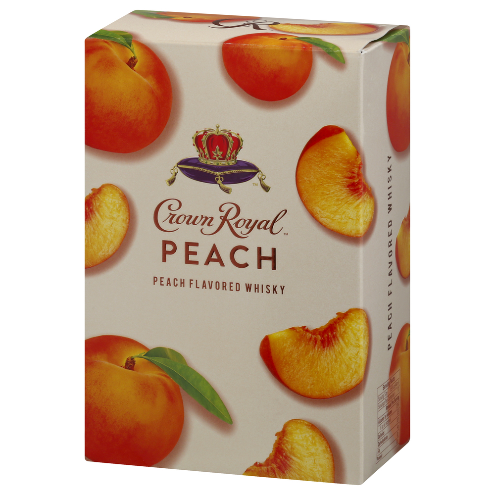 Crown Royal Whisky, Peach Flavored-Front-Right-Elevated