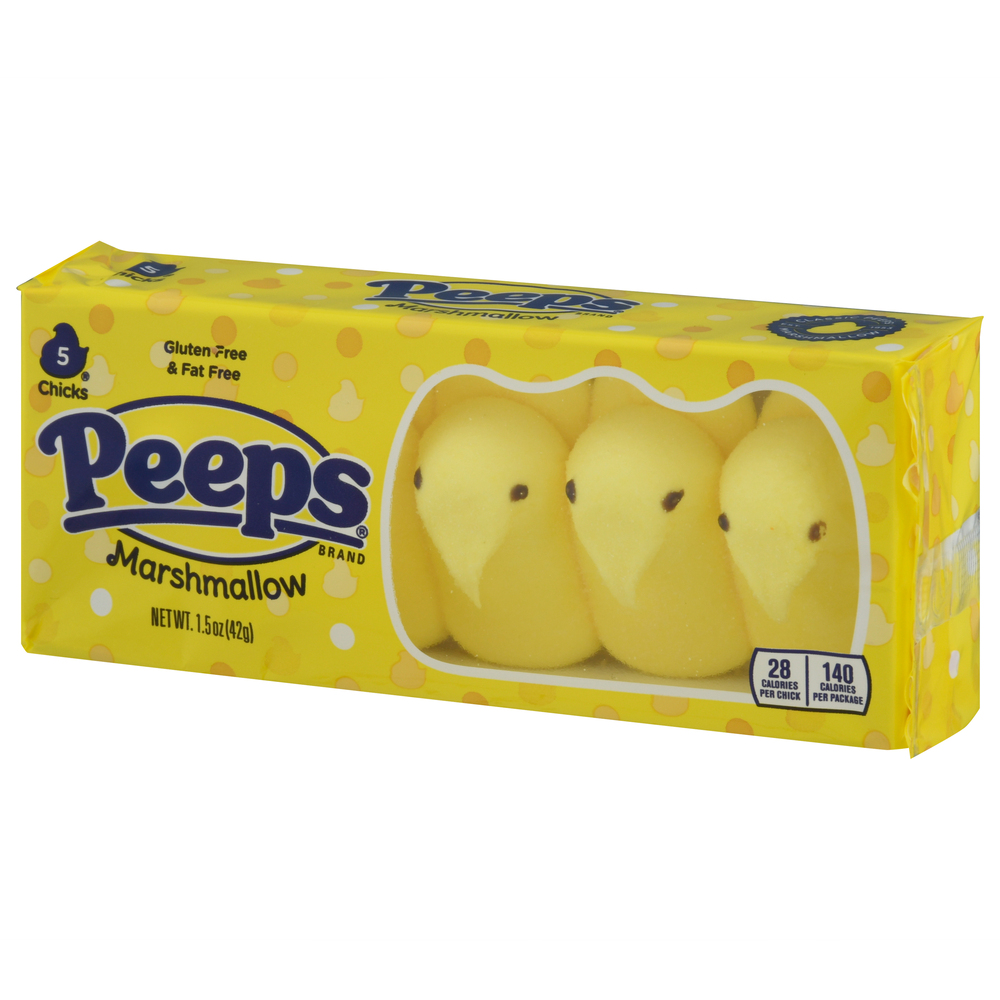 Peeps Candy, Marshmallow Chicks-Front-Right-Elevated