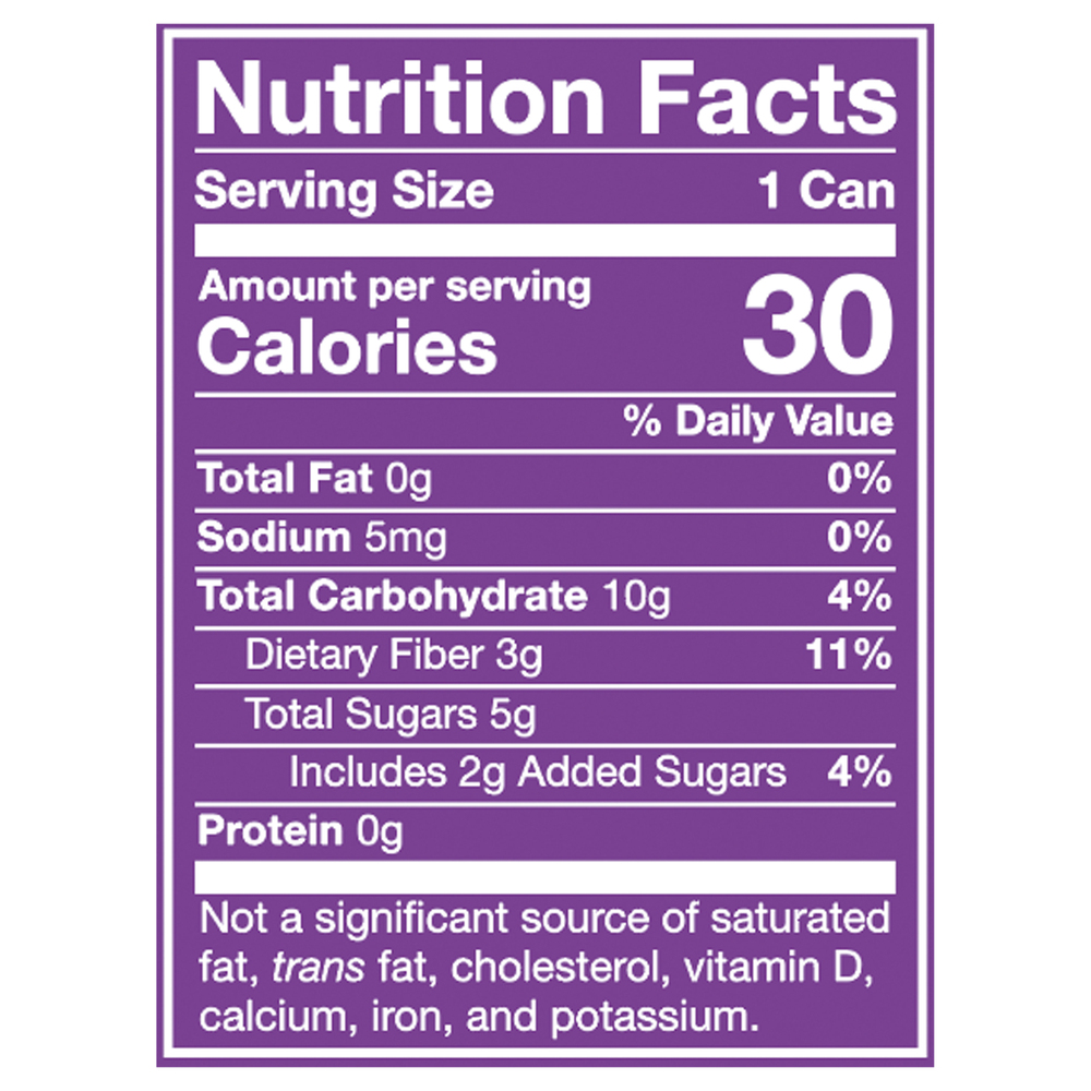 Poppi Prebiotic Soda, Grape-Nutrition-Facts