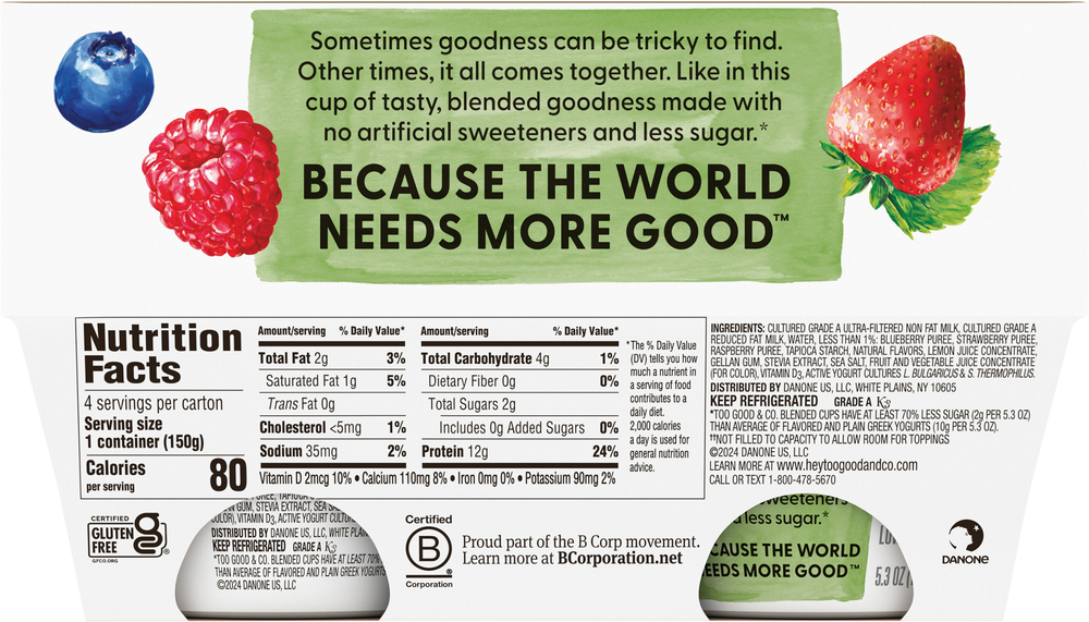 Too Good & Co. Blended Mixed Berry Yogurt-Planogram-Back