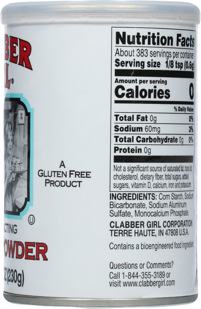Clabber Girl Baking Powder, Double Acting-Planogram-Right